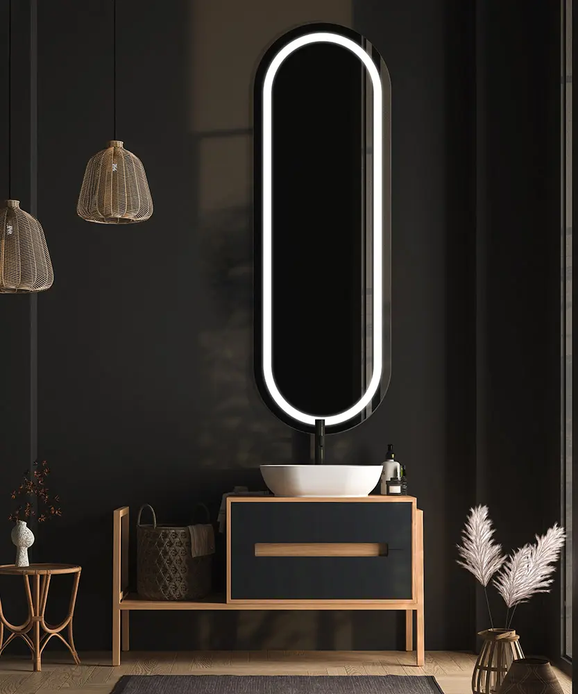 Saratoga™ LED Lighted Mirror | Electric Mirror®| Lighting Company